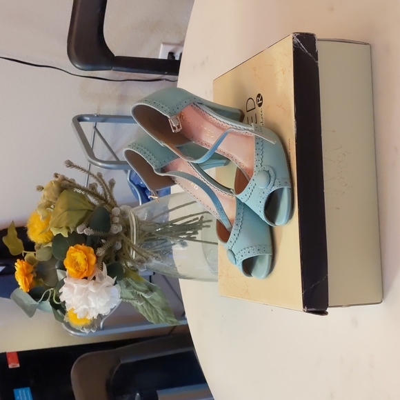 Restricted | Shoes | Light Blue Opentoed Strap Heels By Restricted ...